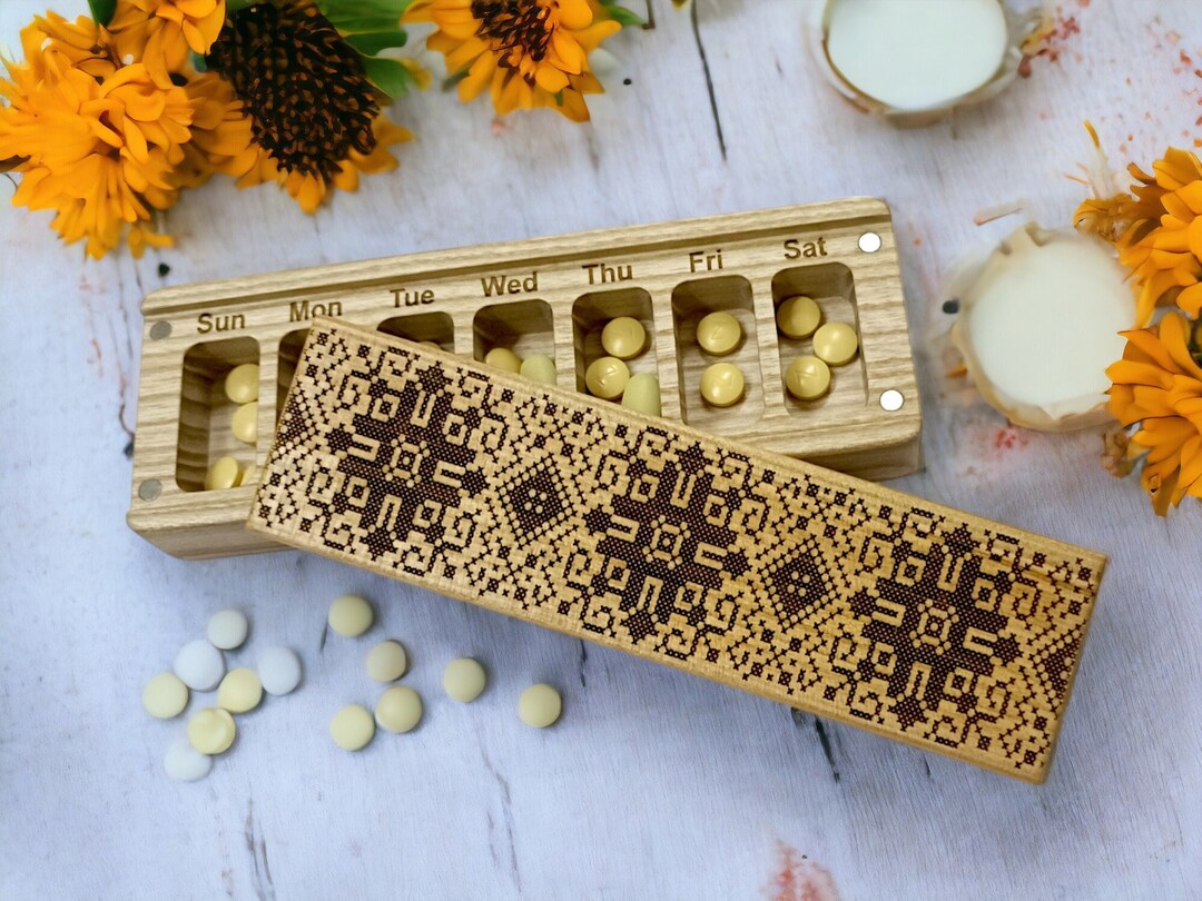 7 Day Empty Pill Box 4 , Rectangular Pill Box, Pill Container, Pill Box ...