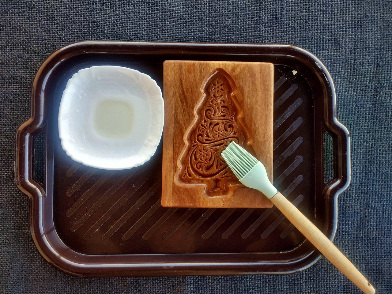 Christmas Tree Wooden Cookie Mold. Home Baking Gingerbread | Etsy