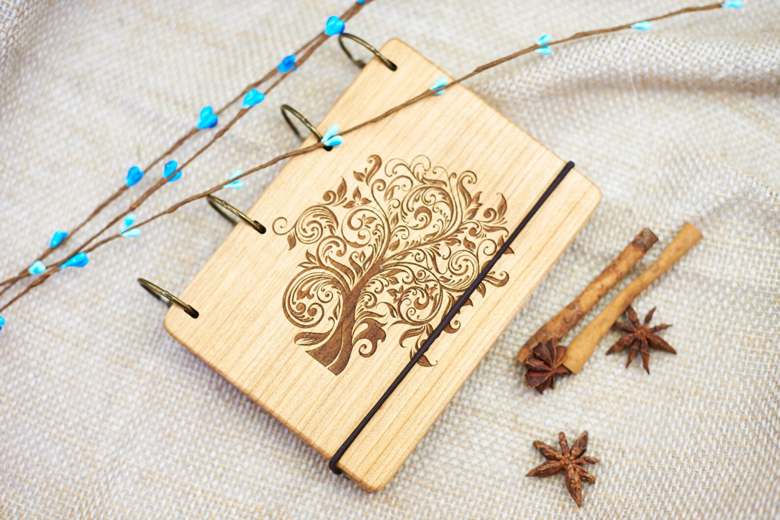 Wooden Notebook Tree Custom Notebook Notebook Cover Travelers - Etsy
