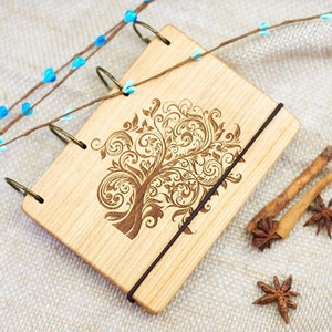 Wooden Notebook Tree Custom Notebook Notebook Cover Travelers Notebook ...