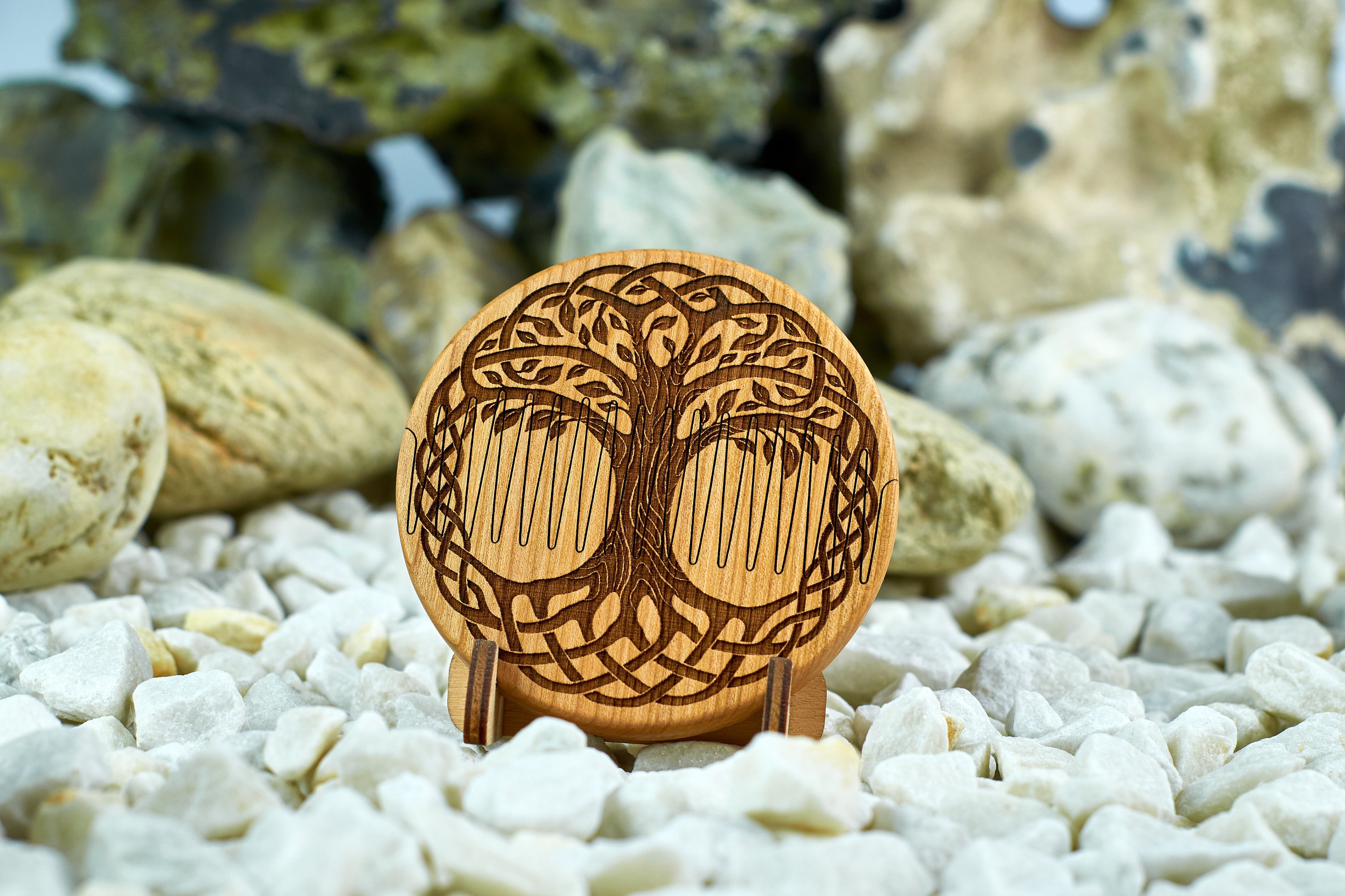 Hair Comb Engraved Tree Comb Husband Gift Mustache Comb Beard | Etsy