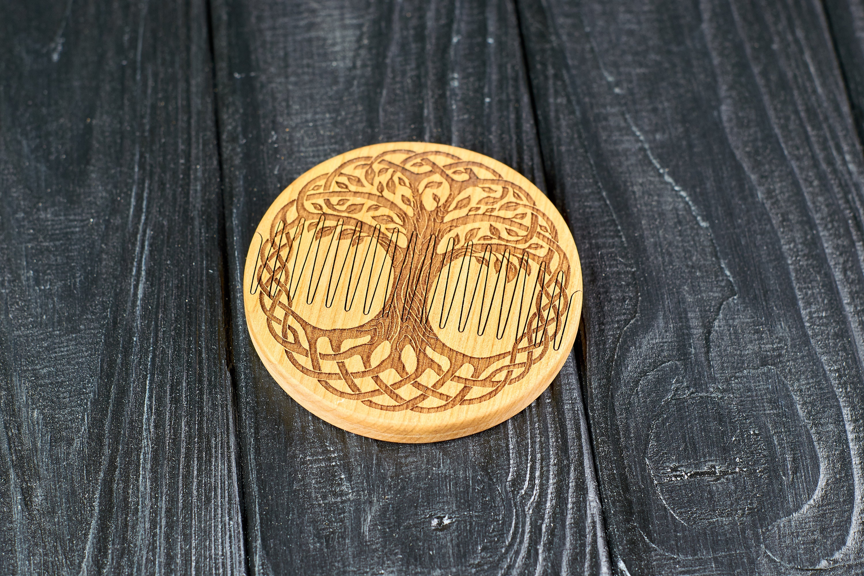 Hair Comb Engraved Tree Comb Husband Gift Mustache Comb Beard | Etsy