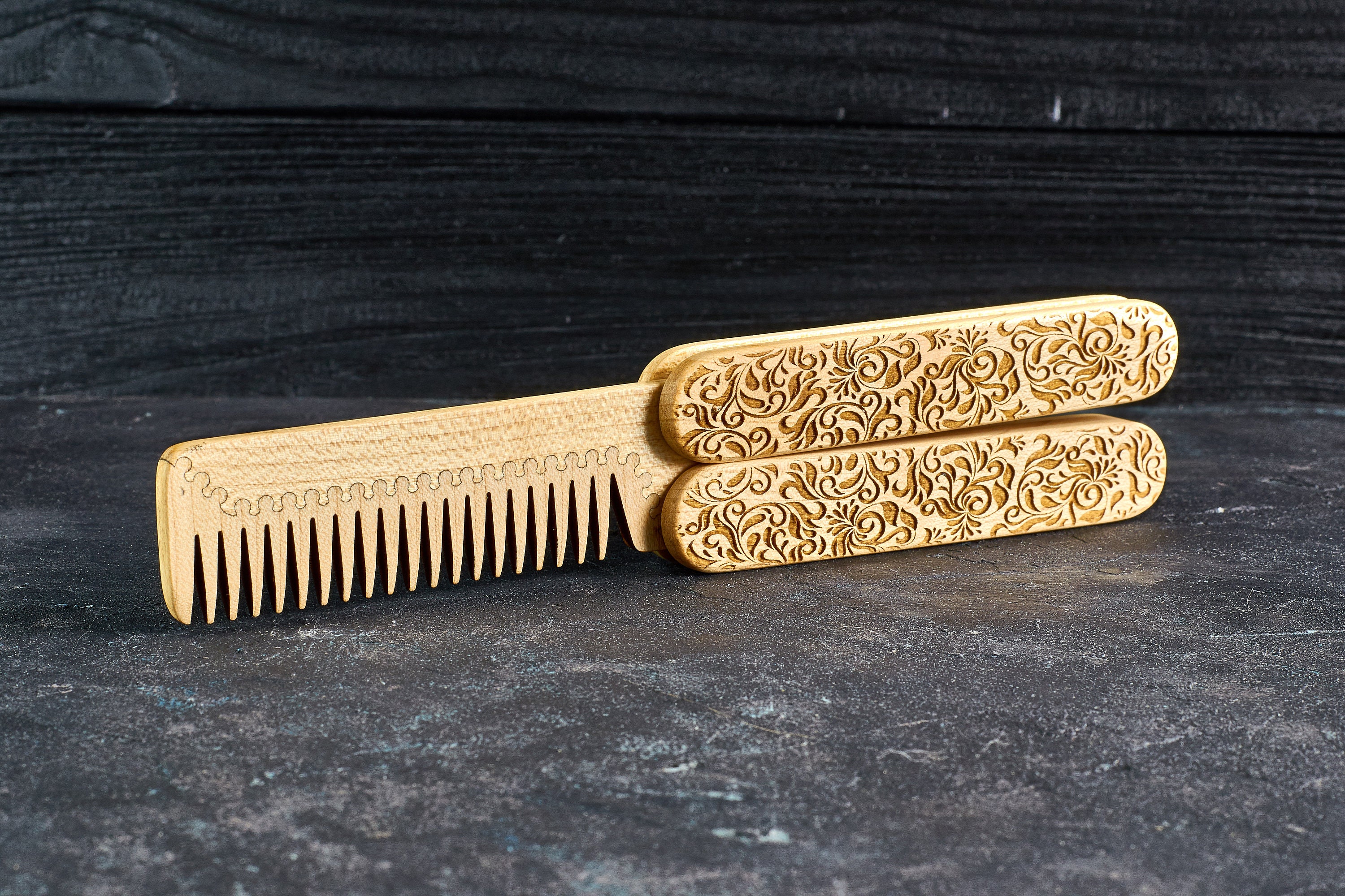 Wooden Hair Comb Wooden Anniversary Gift Anniversary Gift for | Etsy