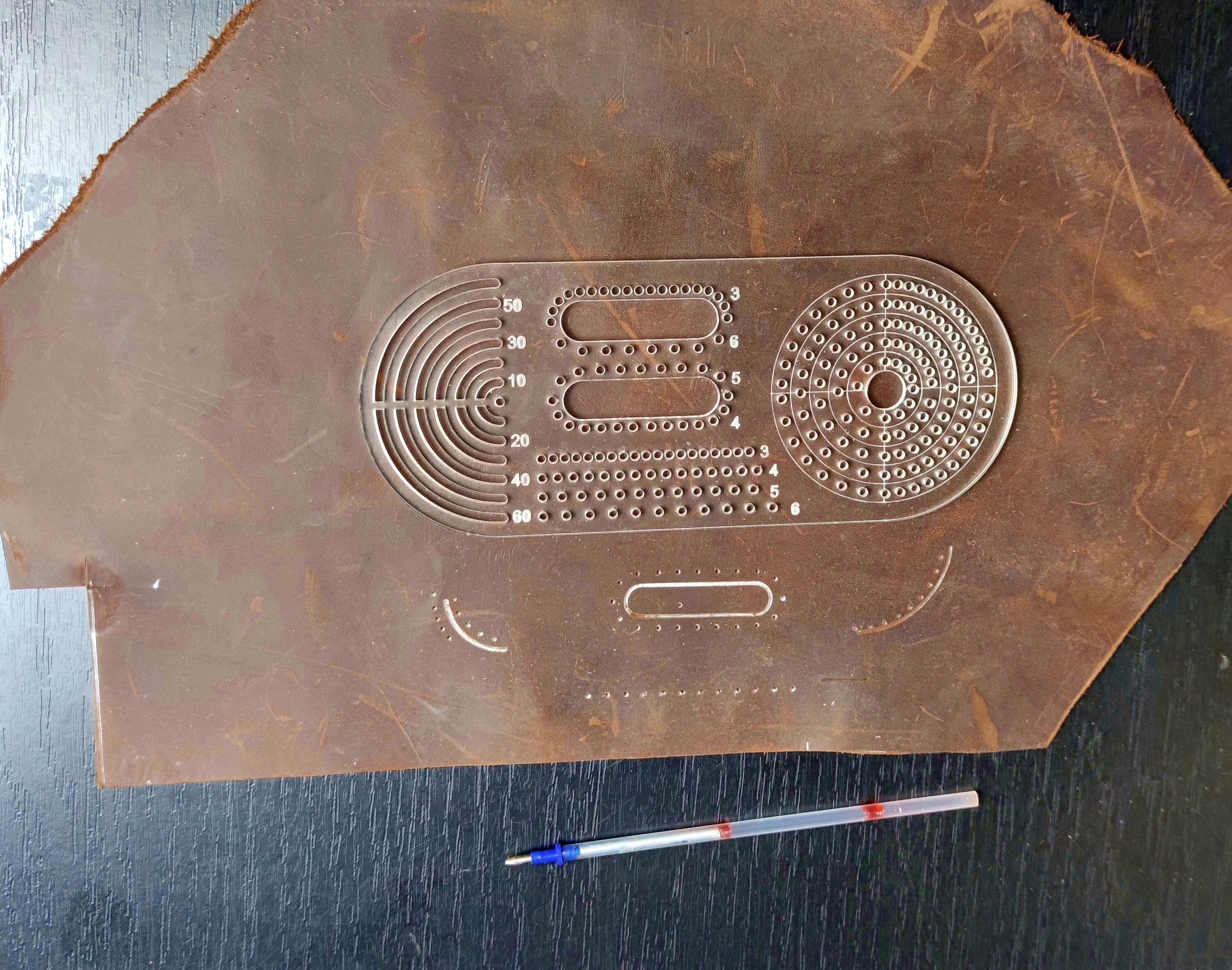 Universal Acrylic Template for Drawing on Leather. Pitch 3mm - Etsy