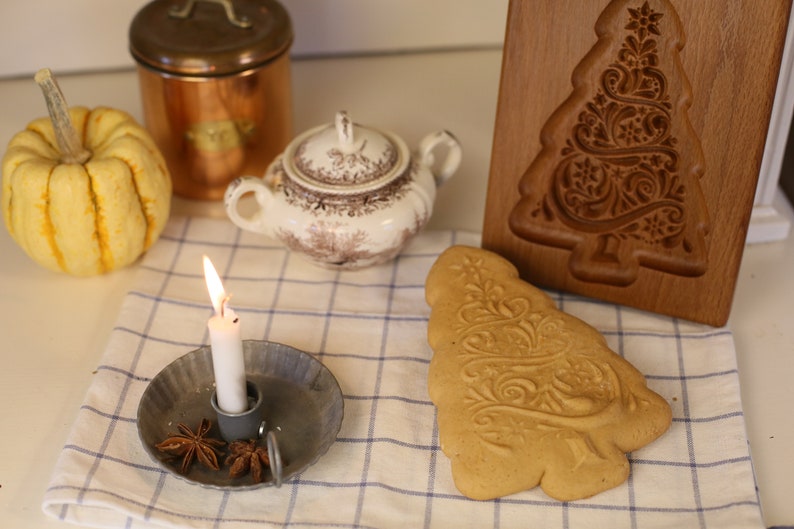 Christmas Tree Wooden Cookie Mold. Home Baking Gingerbread - Etsy