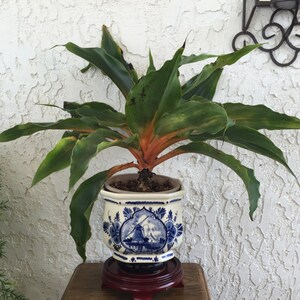 De Wit Delft Flower Pot(s) Delfts Blauw Bloempot Molen Windmill Hand ...