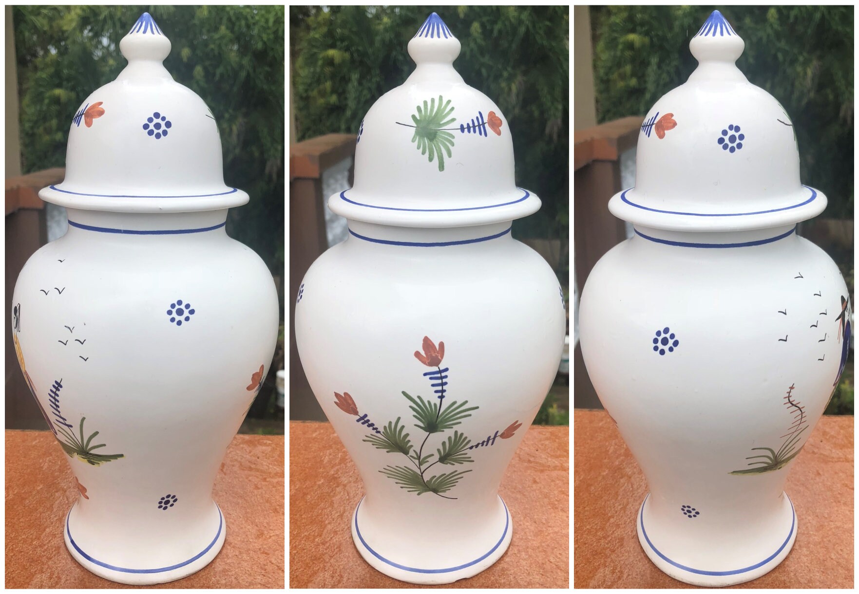 Quimper Delft Faience Ginger Jar Vase Pastoral Delfts | Etsy