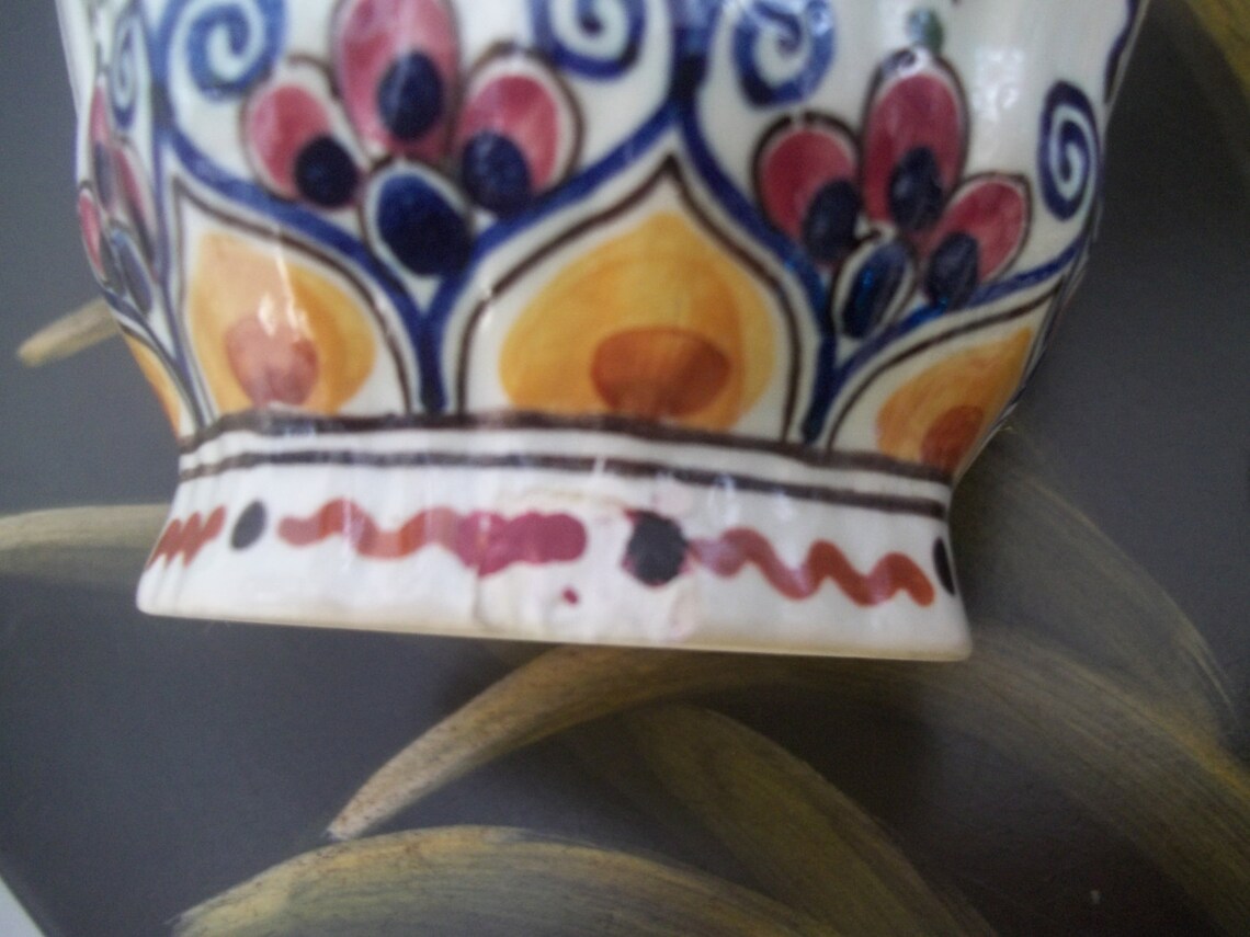 Delft Ginger Jar Delfts Polychroom Chinois Deksel Vaas Urn | Etsy