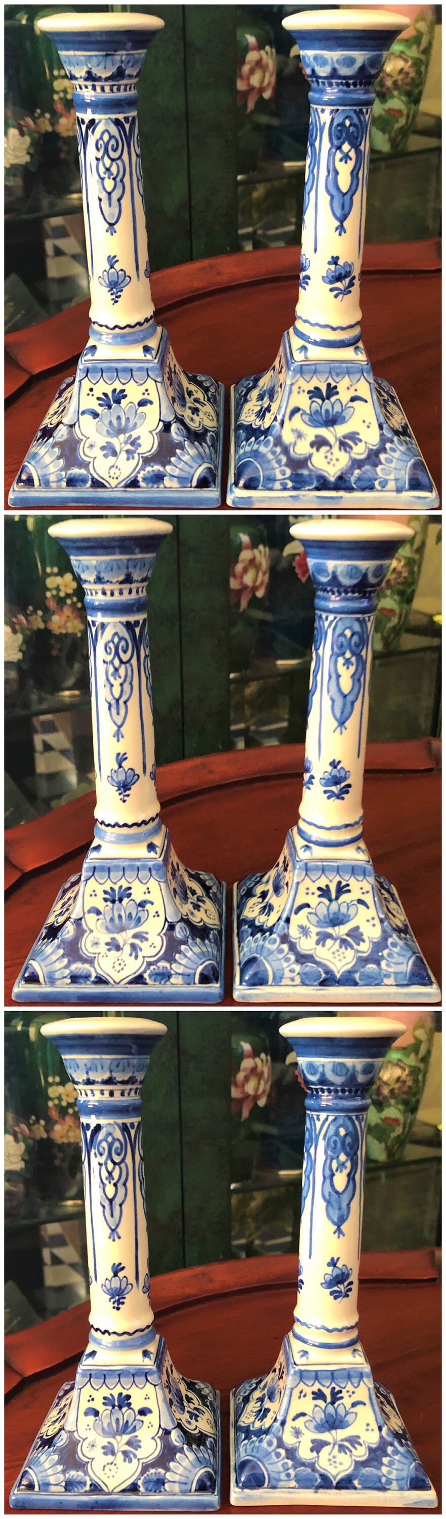 TWO Royal Delft 1962 Candlesticks Pair Delfts Blauw Kandelaars | Etsy
