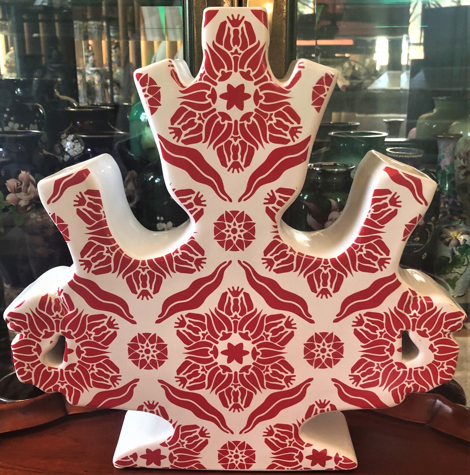 LARGE! Regina Delft Red Ginger Jar Delfts Rood Deksel Vaas Orchid ...