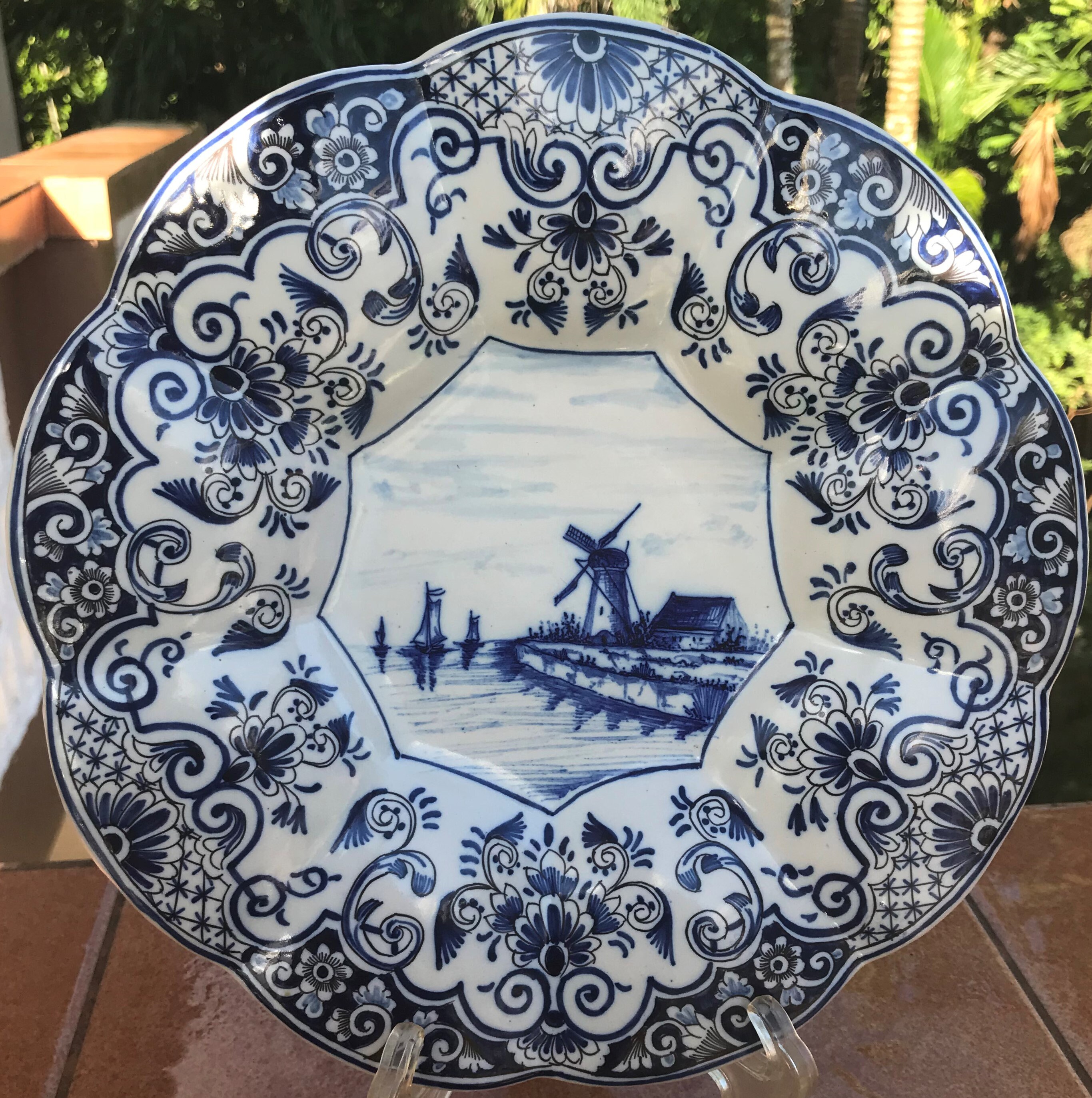 De Delftse Pauw Large Charger Old De Paauw Polychrome Plate ...