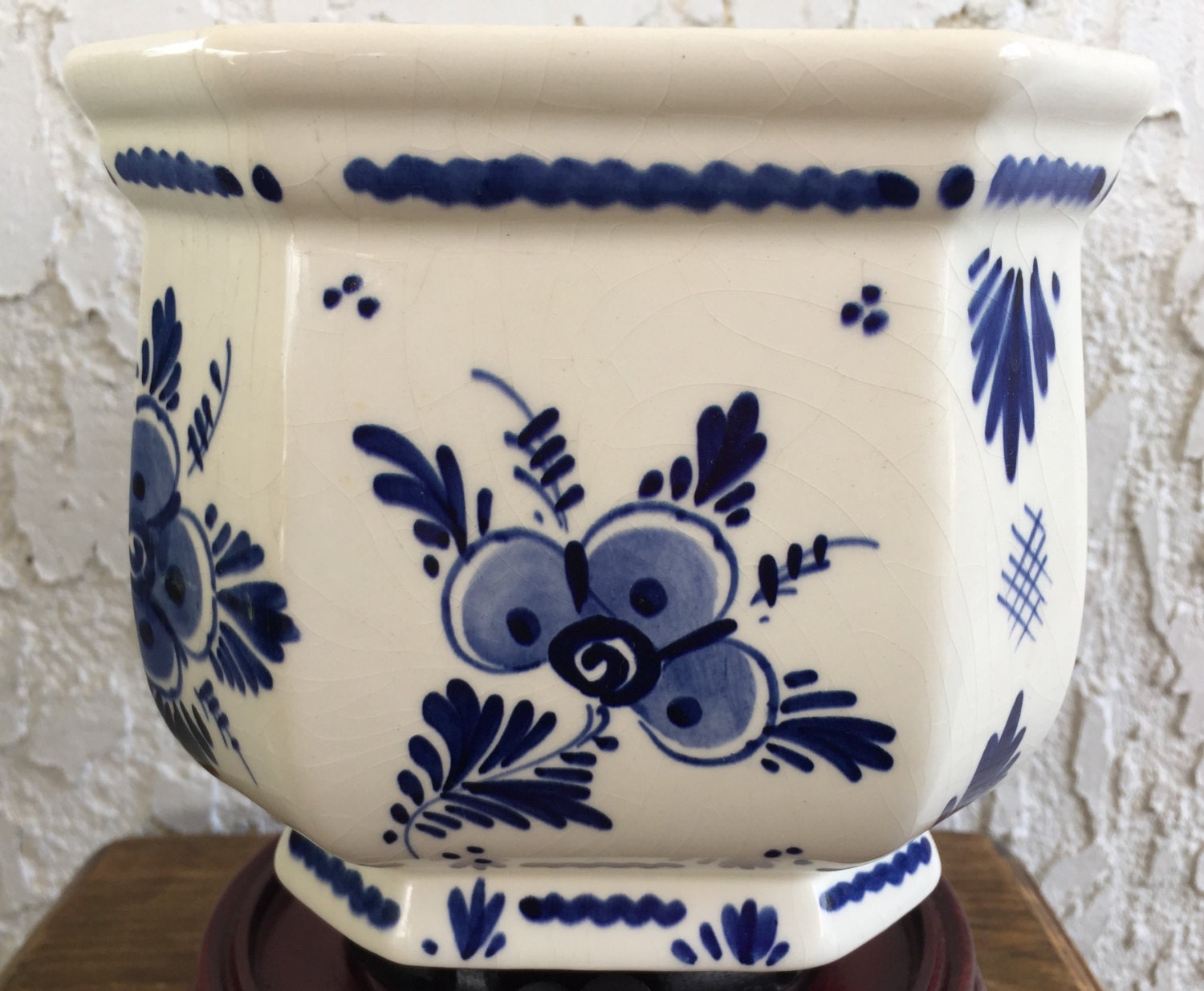 De Wit Delft Flower Pots Delfts Blauw Bloempot Molen | Etsy