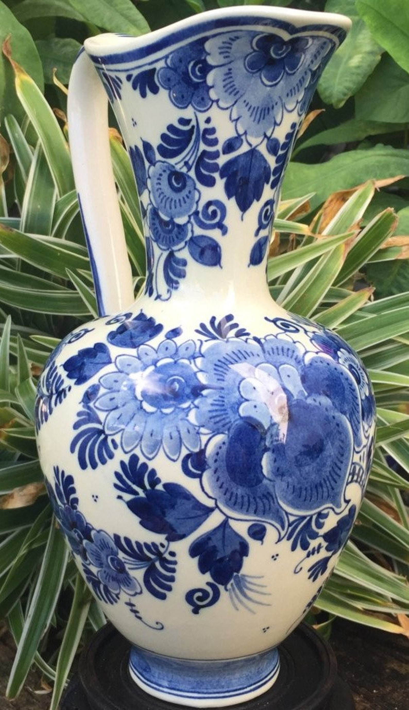 Zenith Delft Ginger Jar Vase Garniture Set Delfts Blauw Kaststel Deksel ...