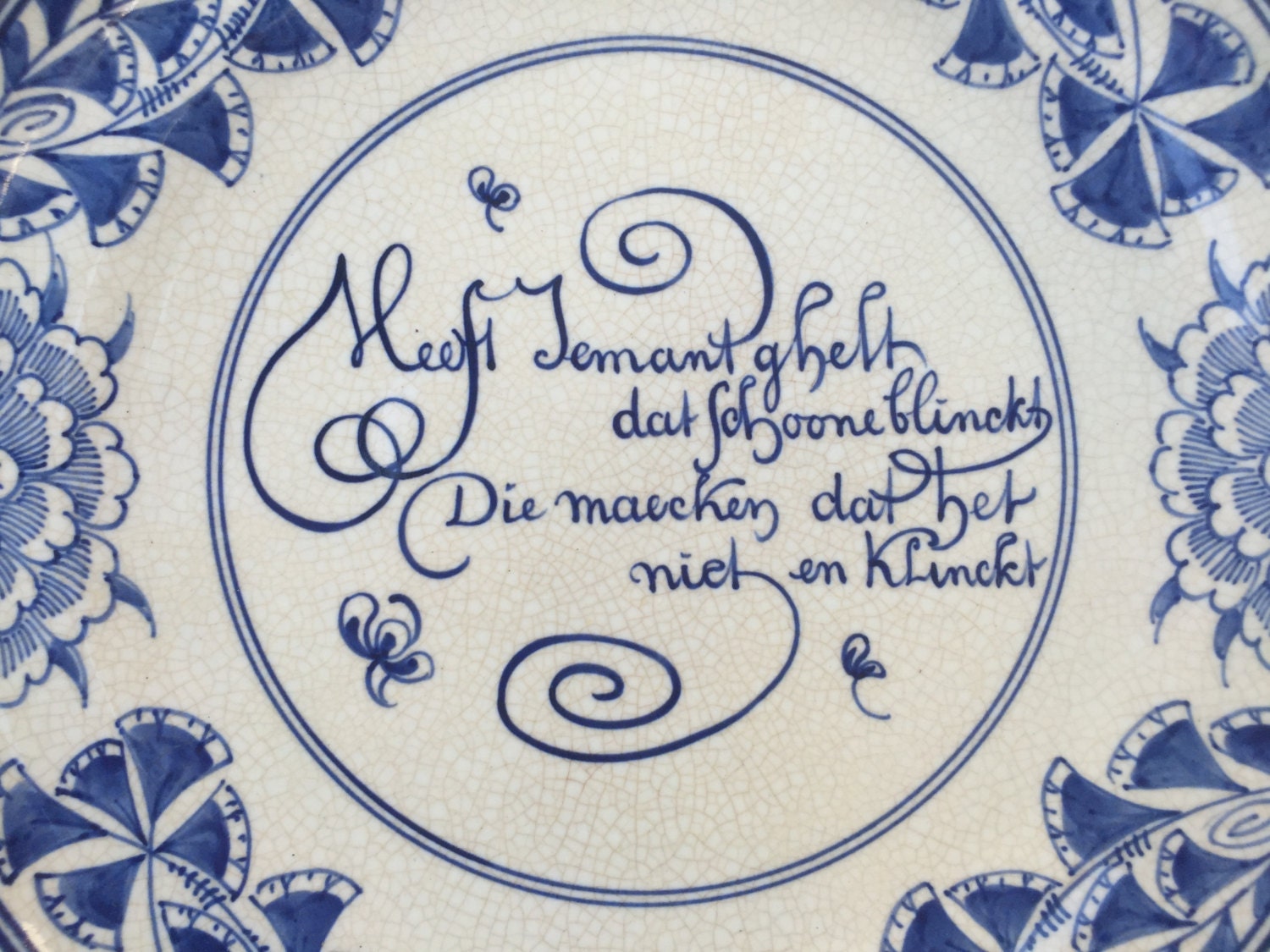 1899 Royal Delft PROVERBS Plate Rare Old Delfts Blauw Schotel | Etsy