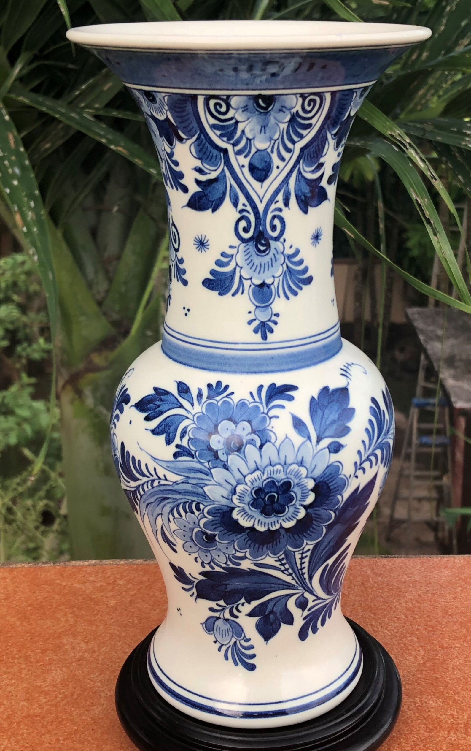 Zenith Delft Ginger Jar Vase Garniture Set Delfts Blauw Kaststel Deksel ...