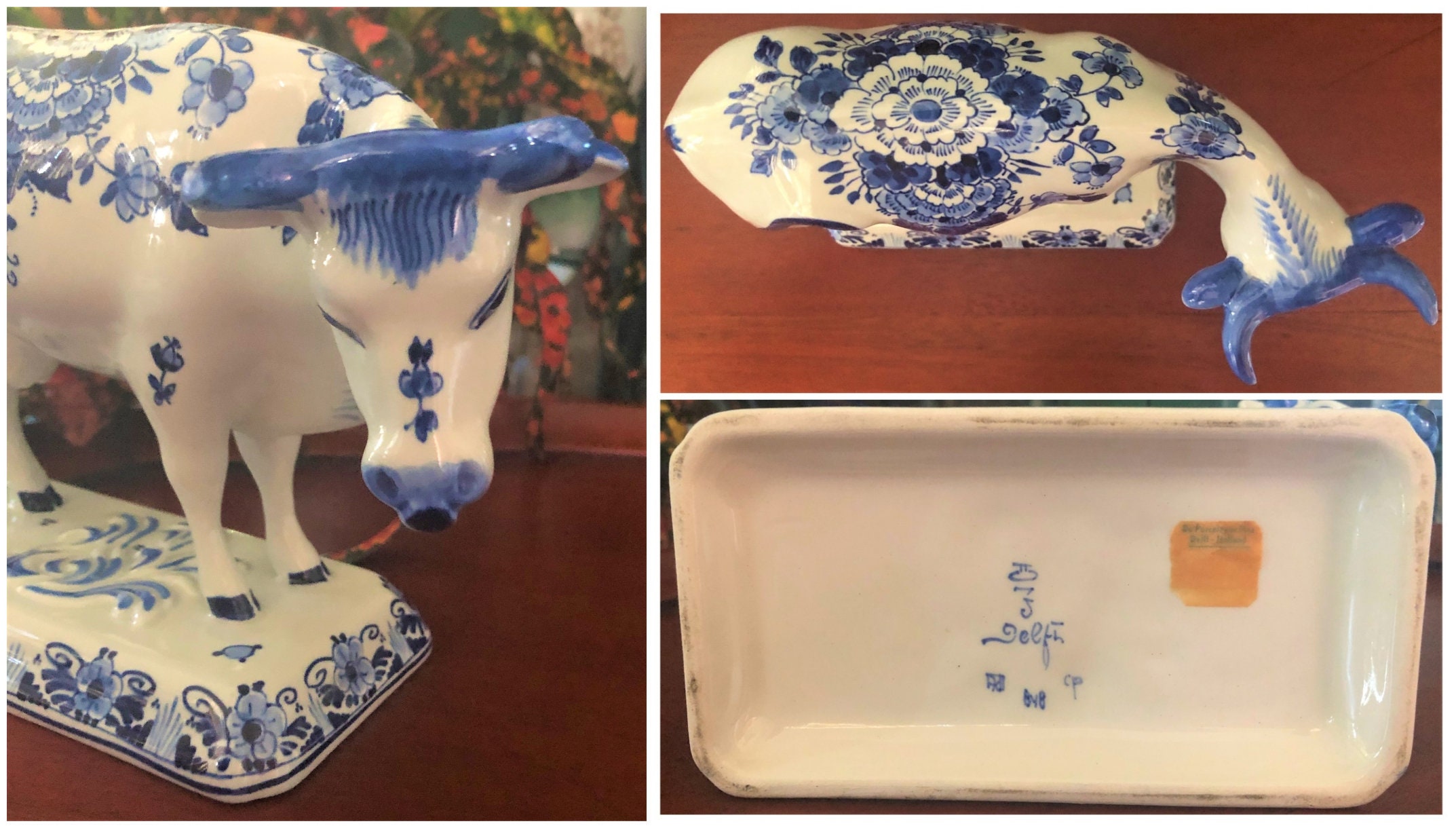 LARGE 1971 Royal Delft Cow Figurine Delfts Blauw Koe Beeldje | Etsy