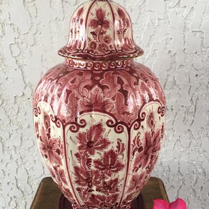Velsen Red Delft Perfume Bottle Delfts Rood 花王 Kaou 牡丹 Botan Pioen ...