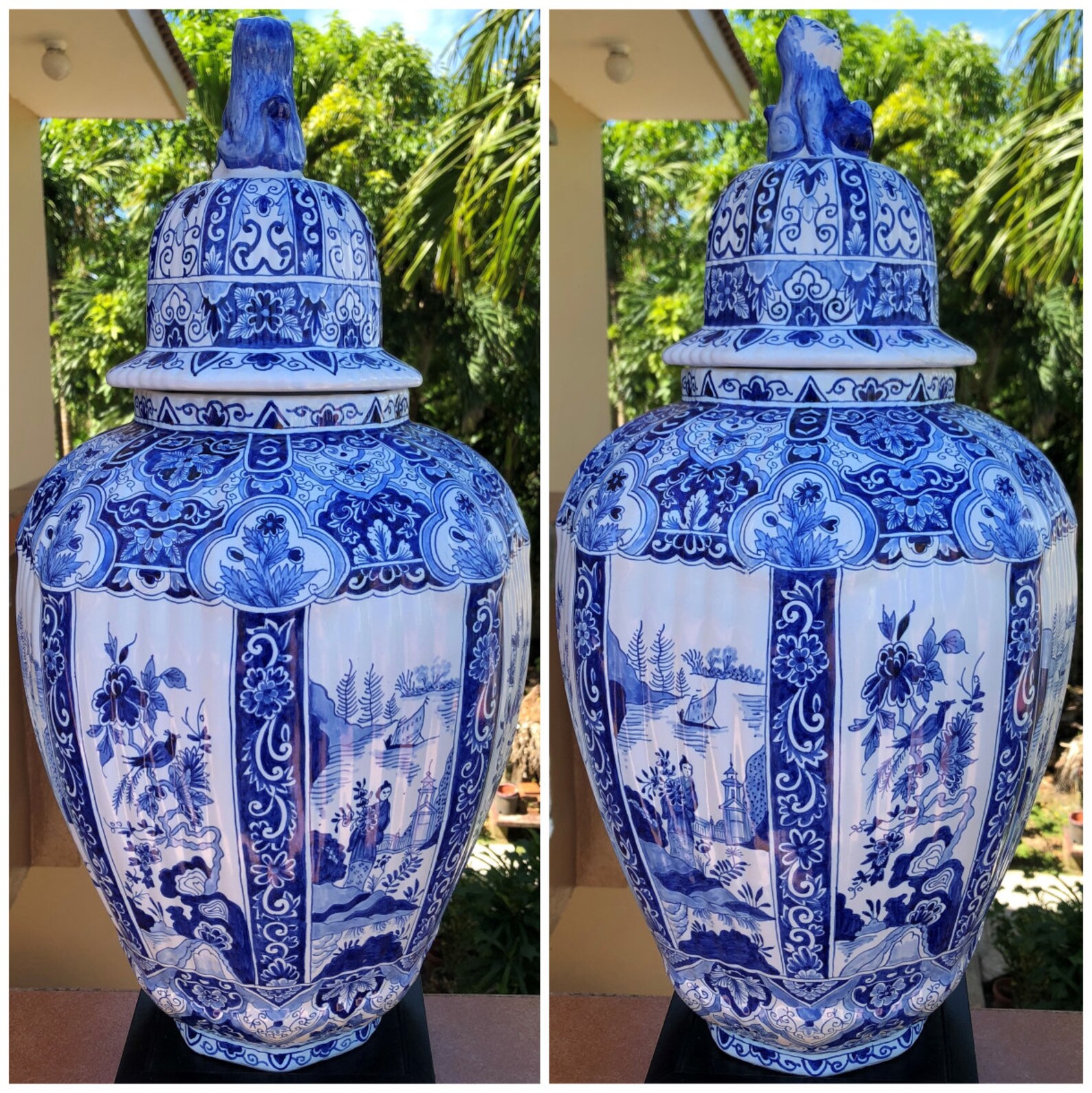 HUGE 1800's Old Delft Ginger Jar 21 Vase Large - Etsy