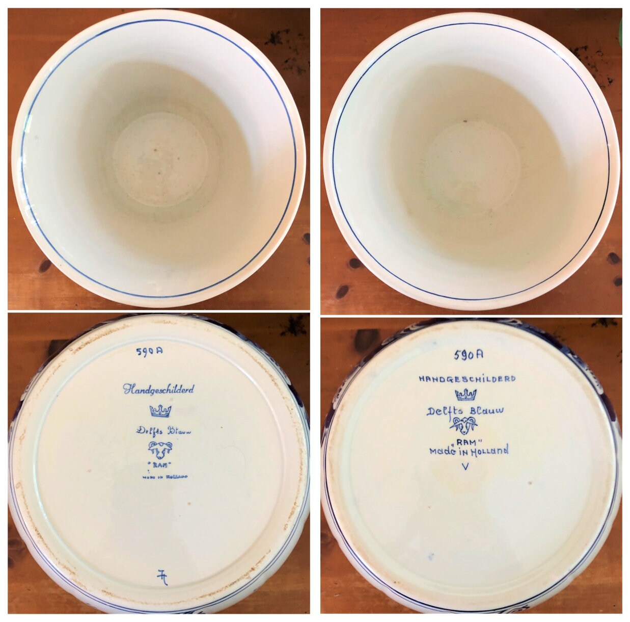 TWO HUGE Rare Delft Flower Pots Delfts Blauw Chinois Bloempot | Etsy