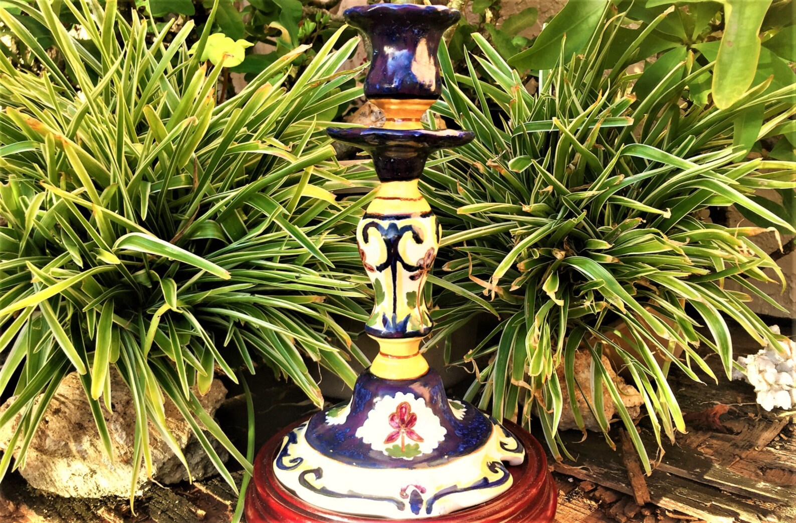 1800's Rare Delft Art Deco Delfts Polychroom Candelabrum - Etsy