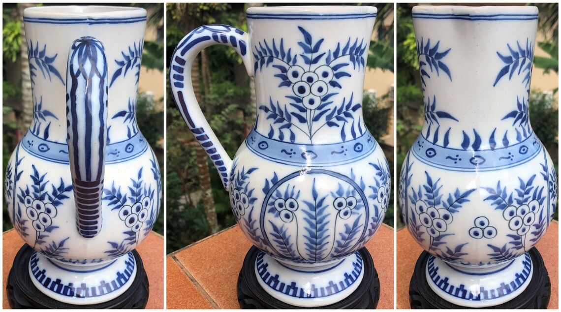 Rare Antique Delft Pitcher Old Delfts Blauw Kruik Chinois | Etsy