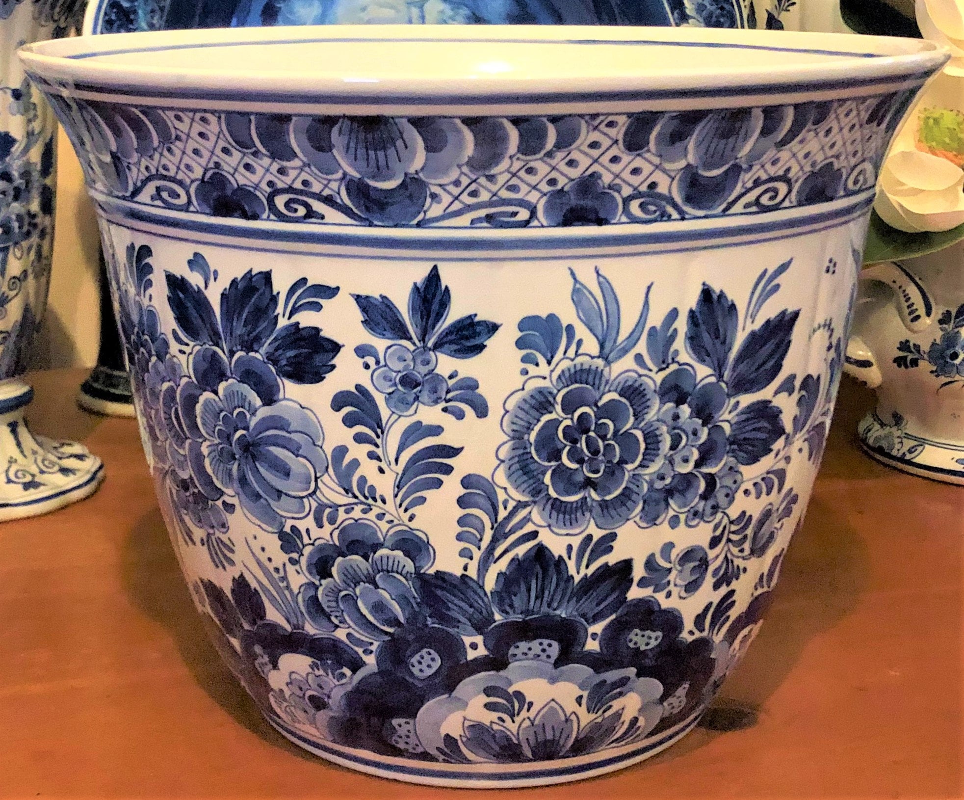 TWO HUGE Rare Delft Flower Pots Delfts Blauw Chinois Bloempot | Etsy