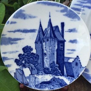 Royal Mosa Three Delft Plates Delfts Blauw Hangertjes Schotel Molen ...