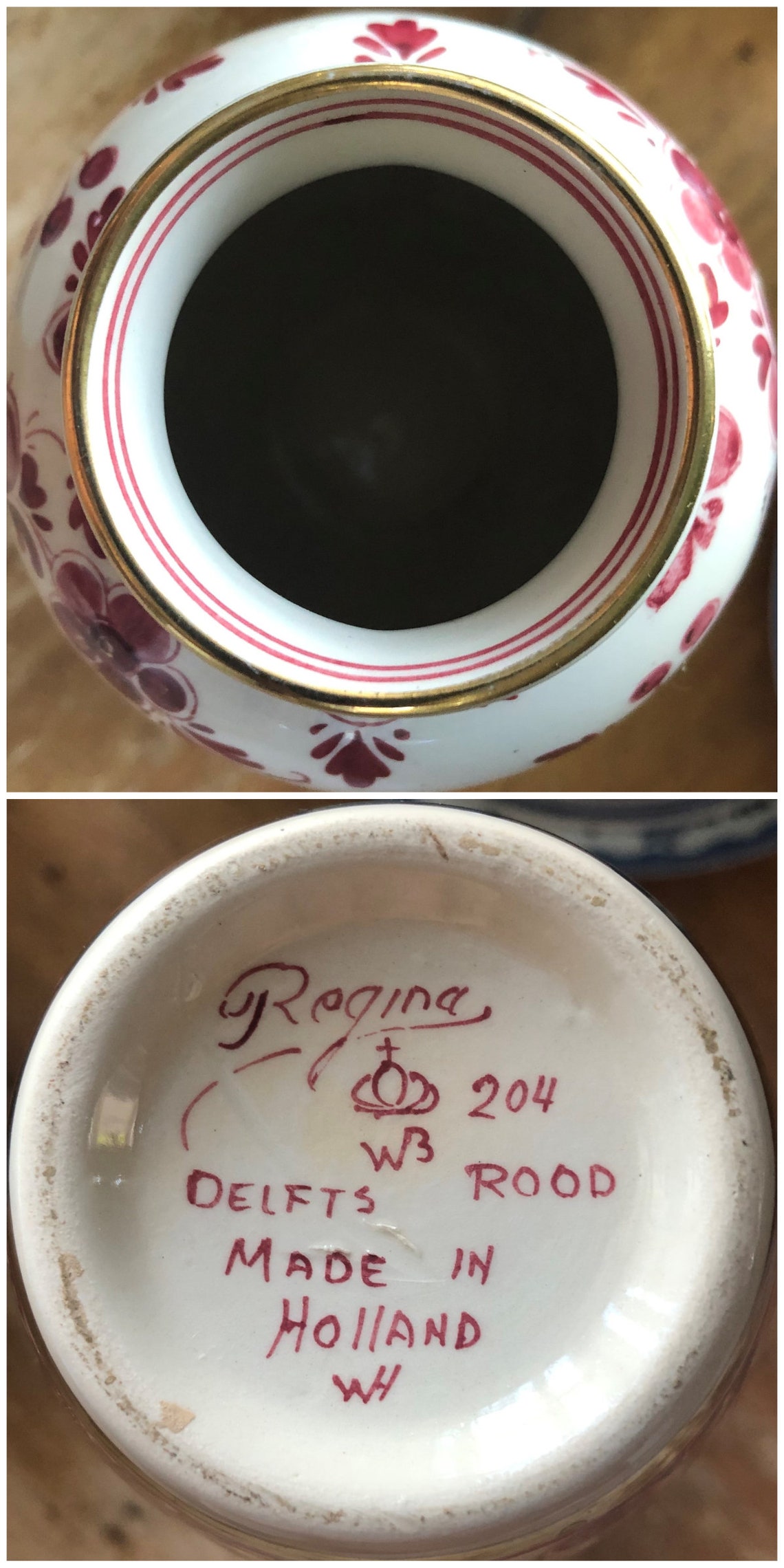 Regina Delft Red Vase 2 Delfts Rood Chinois Vaas 花王 Kaou | Etsy