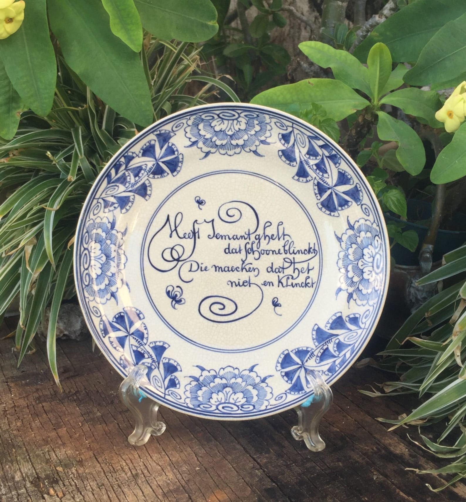 1899 Royal Delft PROVERBS Plate Rare Old Delfts Blauw Schotel | Etsy