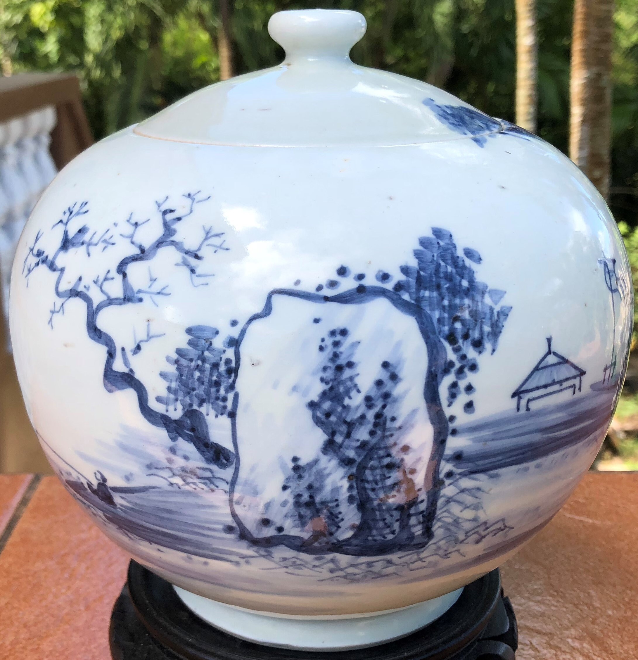 Tall 染付 Sometsuke Blue Vase Landscape Vaas 山水 Sansui Jar 山 - Etsy