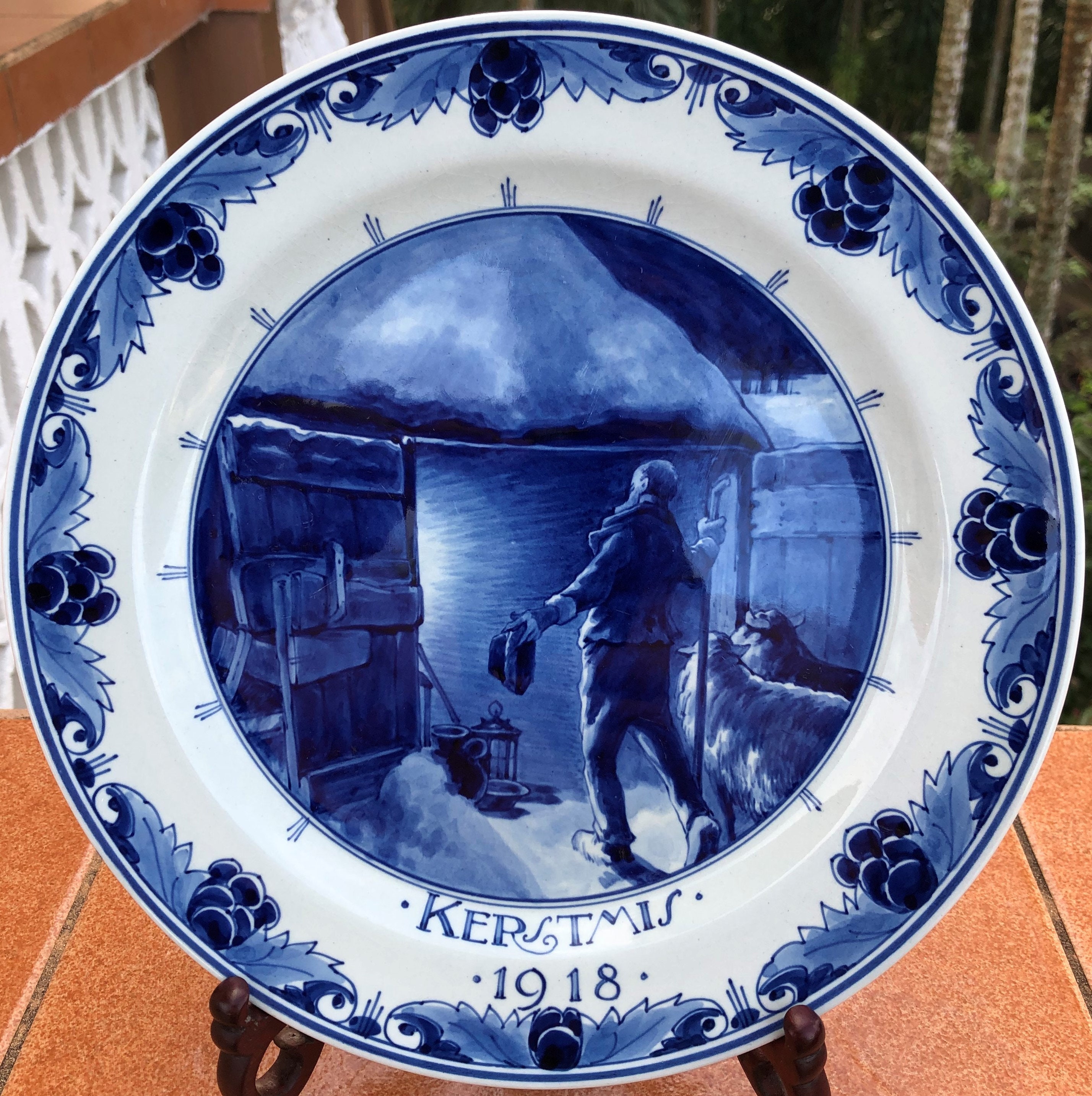 1899 Royal Delft PROVERBS Plate Rare Old Delfts Blauw Schotel | Etsy