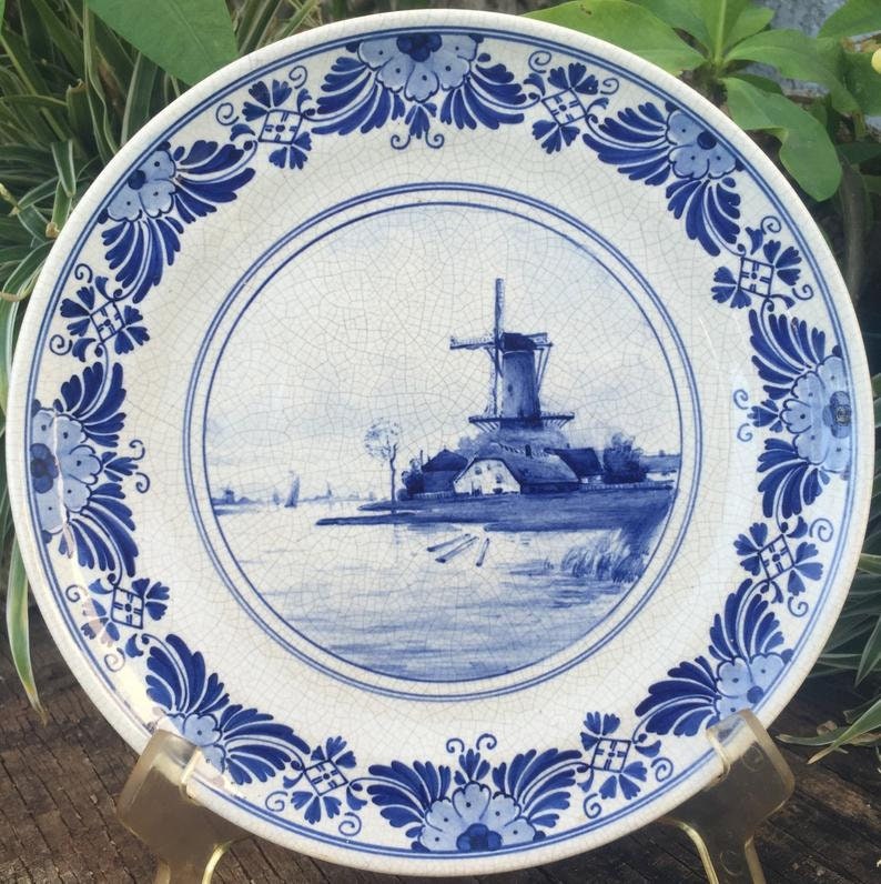 1899 Royal Delft PROVERBS Plate Rare Old Delfts Blauw Schotel | Etsy