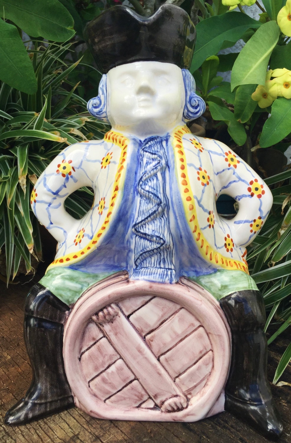 Huge Delft Toby Teapot Vase Large Flow Blue and White Fantasy | Etsy