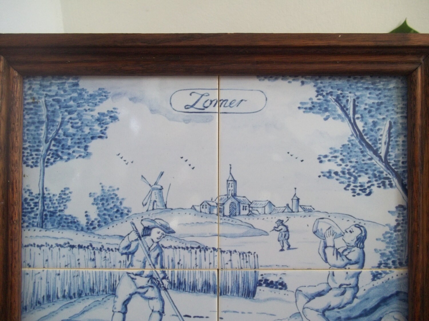 WestRaven Delft 4 Tile Tableau Delfts Blauw Zomer - Etsy Nederland