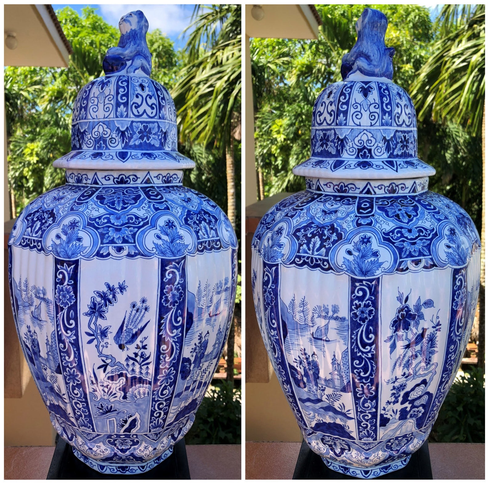 HUGE 1800's Old Delft Ginger Jar 21 Vase Large - Etsy