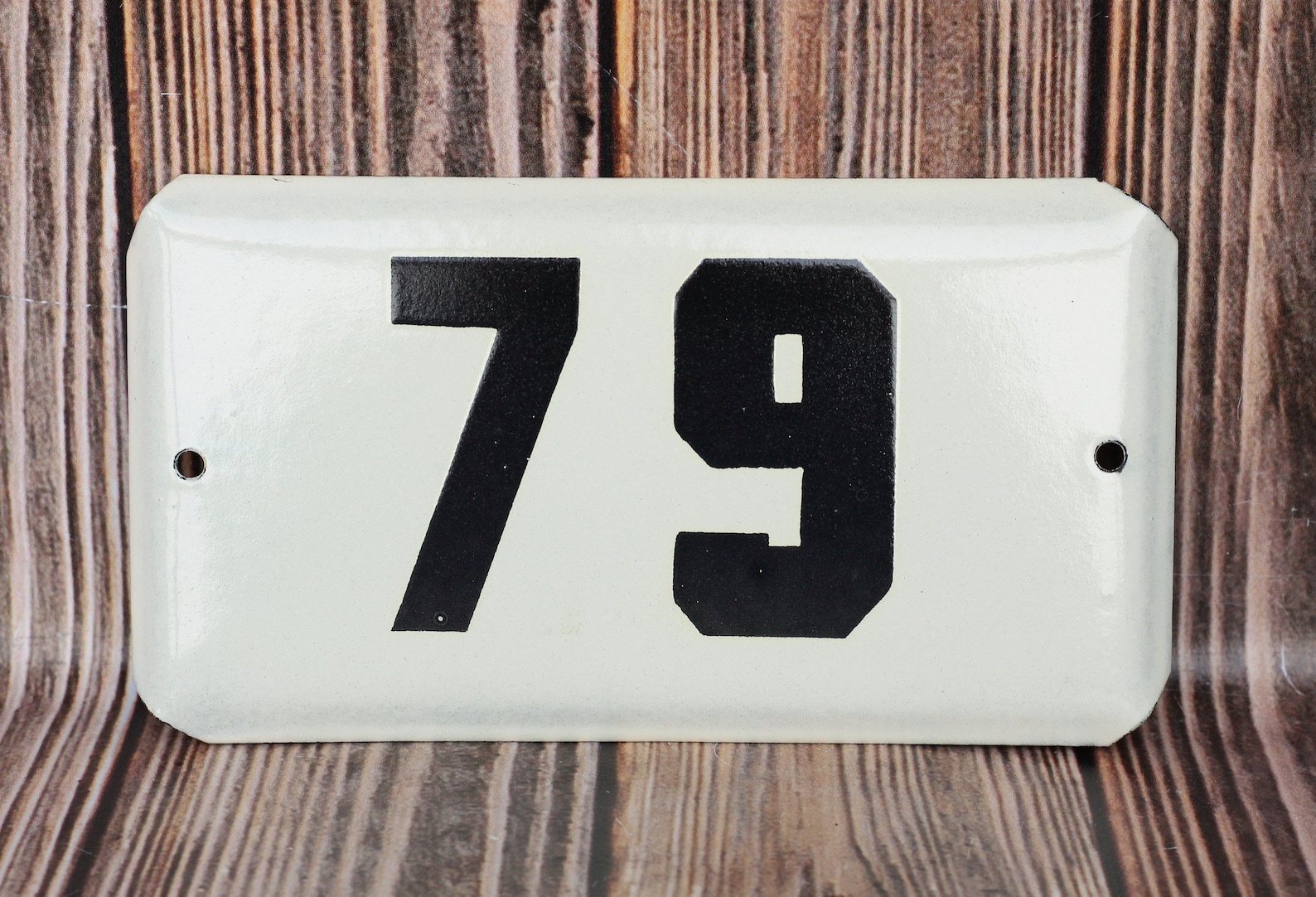 Vintage Enamel Sign House Numbers 79 Metal Door Number Street Sign 79 ...