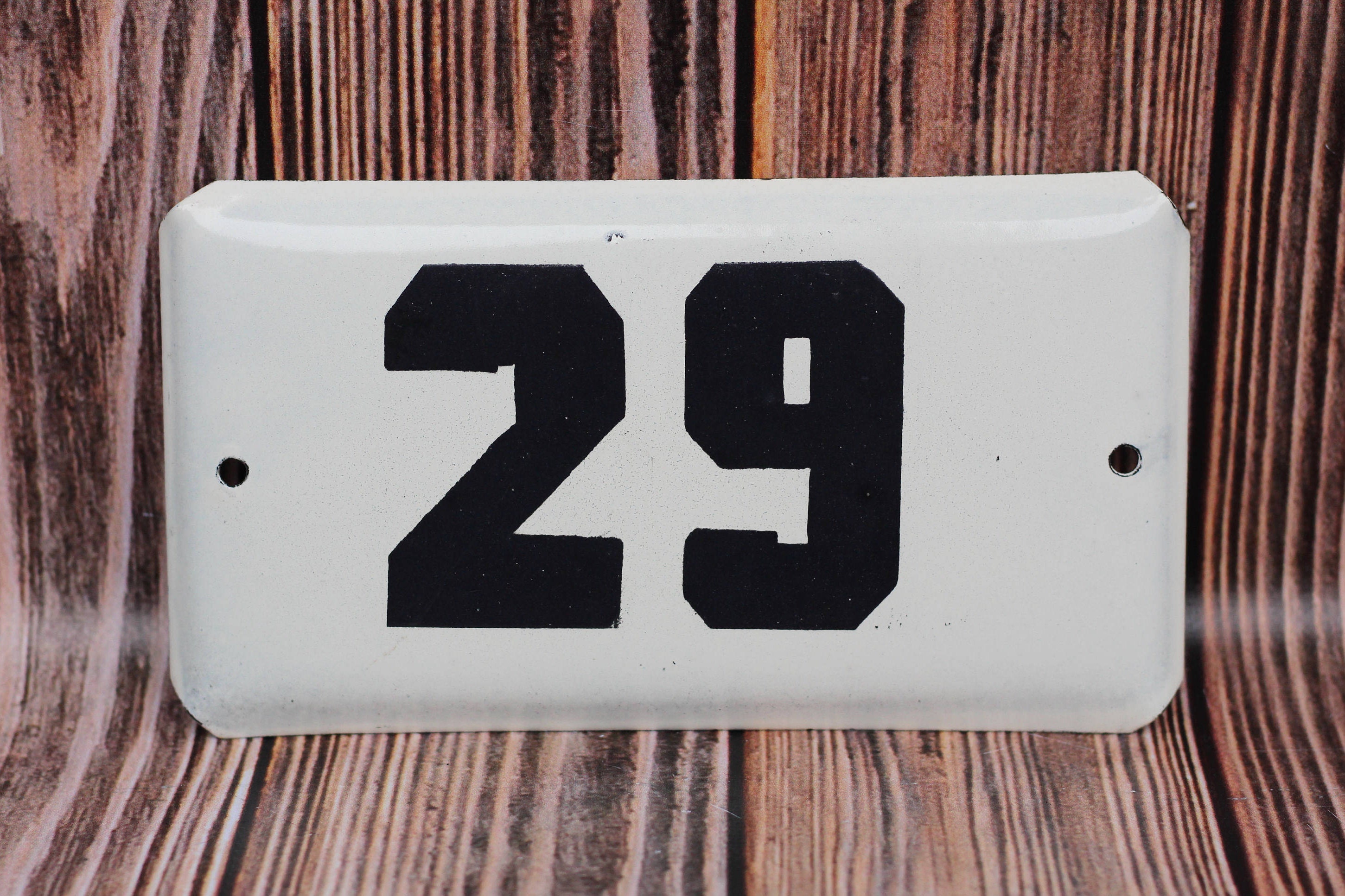 Vintage Enamel Sign House Numbers 29 Old Door Plate Address - Etsy