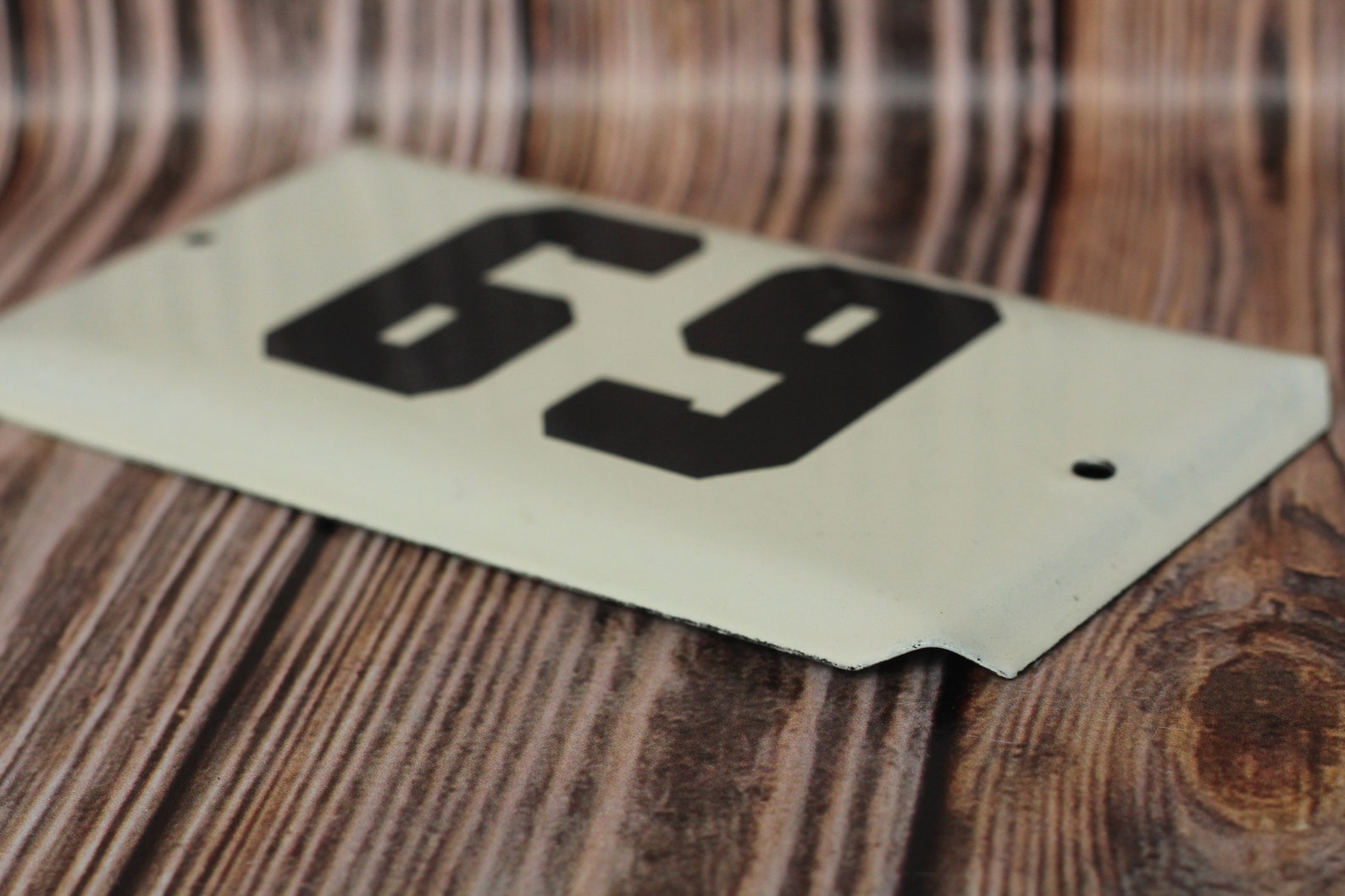 Vintage House Numbers 69 Apartment Address White Enameled Sign | Etsy