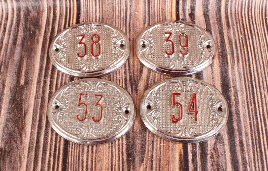 Vintage Address Plate Soviet Number Door Number Oval Gray Plate Hotel ...