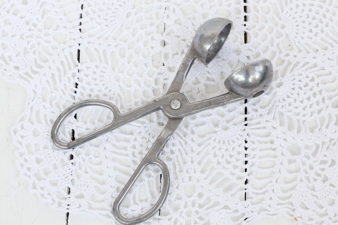 Vintage Soviet Aluminium Ice Cream Scissors Spoon Tongs Meatballs ...