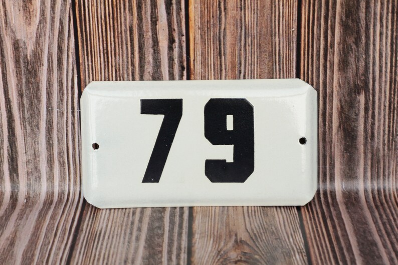 Vintage Enamel Sign House Numbers 79 Metal Door Number Street - Etsy UK