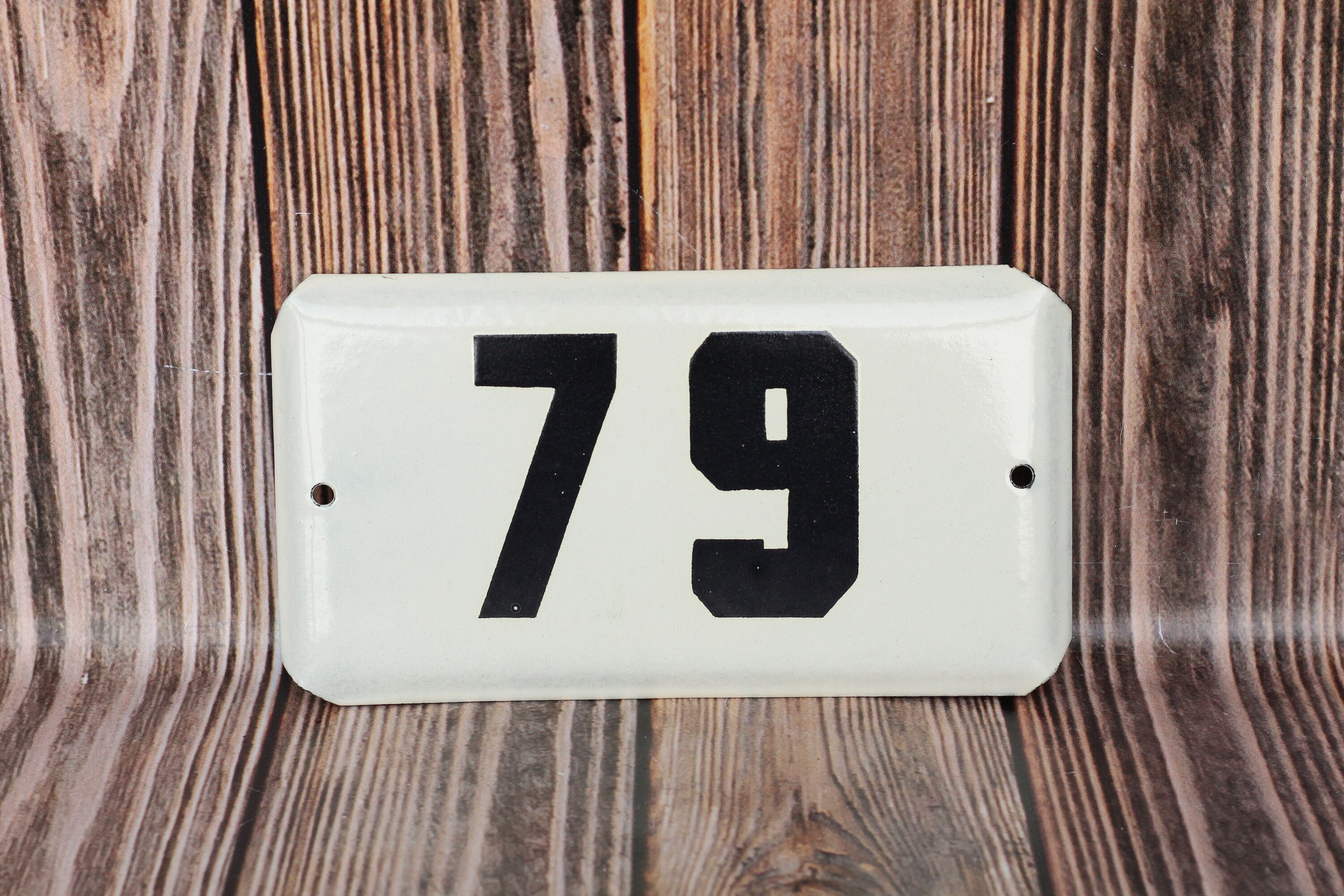 Vintage Enamel Sign House Numbers 79 Metal Door Number Street - Etsy