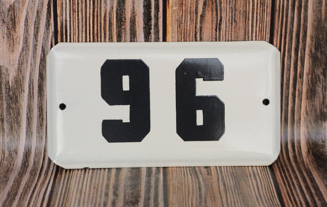 Vintage Door Number Sign 96 House Number Antique Sign Old Door ...