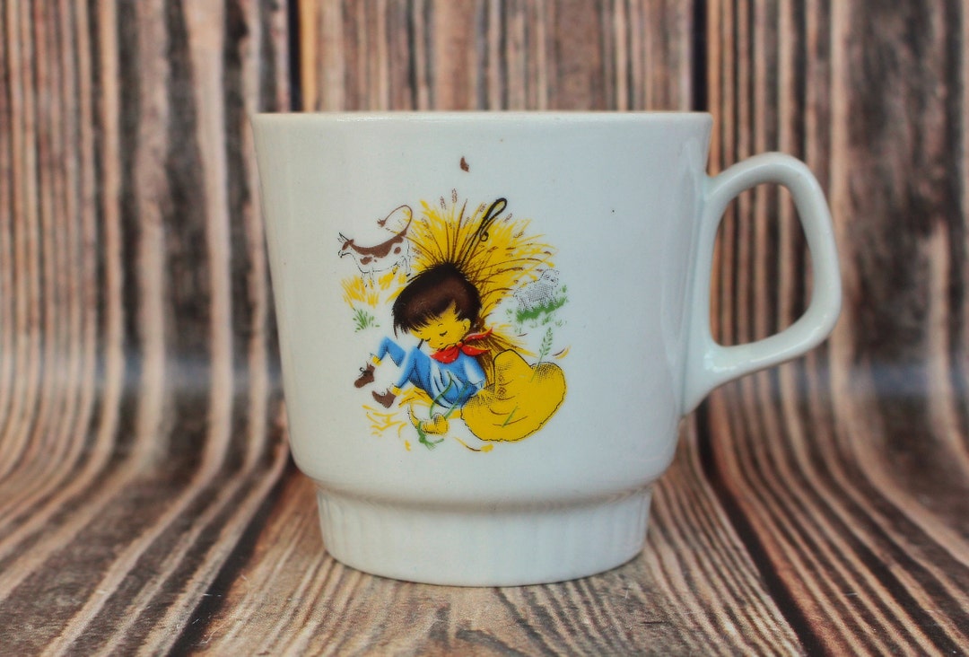 Soviet Kids Tea Cups, Vintage Porcelain Mug, Coffee Cup, Cups With ...