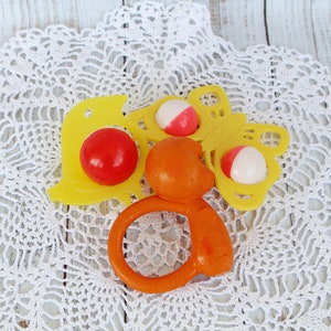 Vintage Baby Toys Little Baby Toy Plastic Trattle Toy Baby Rattle ...