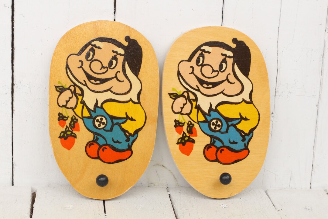 Vintage Children's Coat Rack Soviet Wooden Hand Painted Hanger Clothes ...