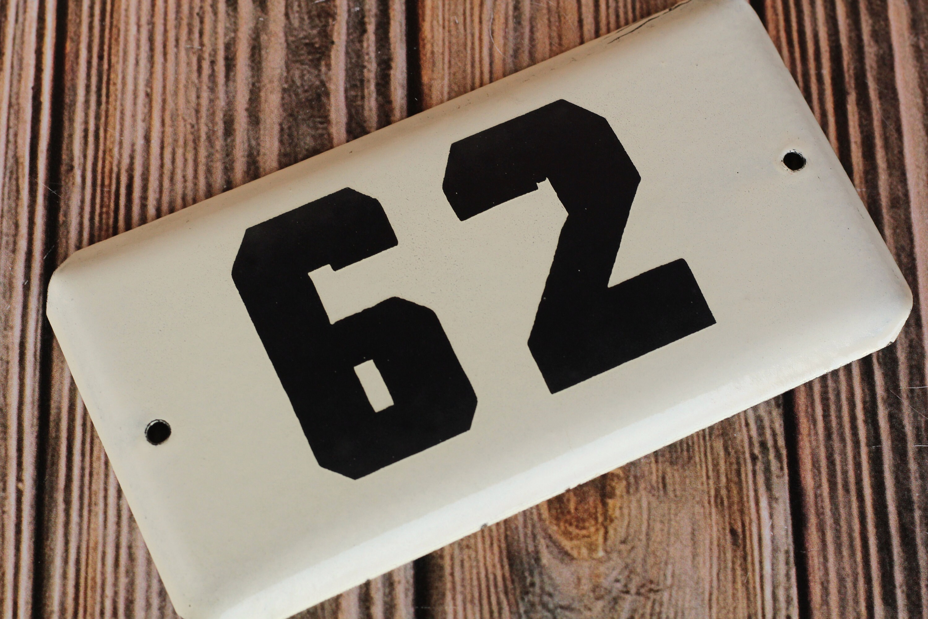 Enamel House Number 62 Room number 62 Enamel Metal Plate | Etsy