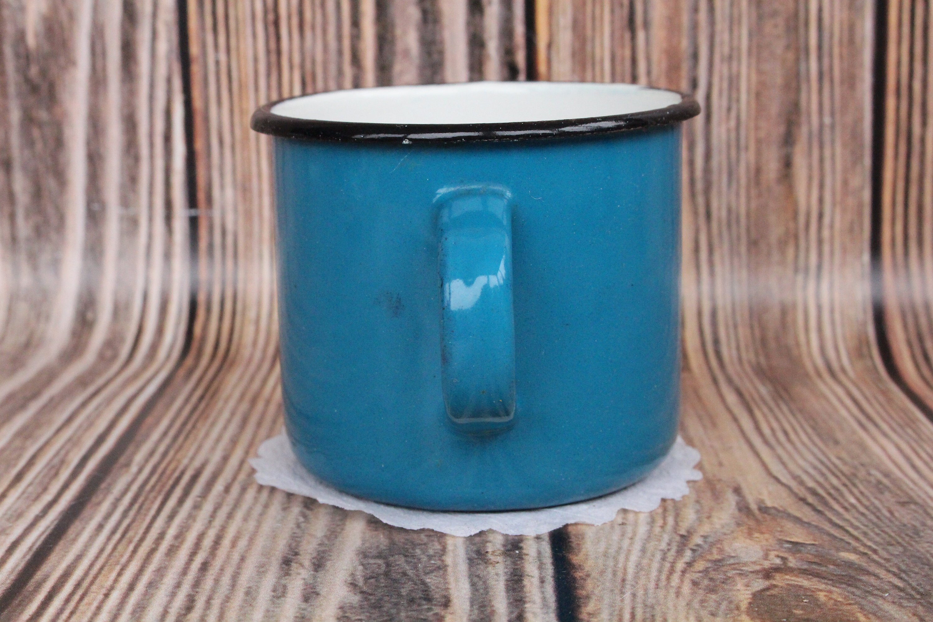 Vintage Enamel Mug Retro Tableware Blue Enamel Mug Rustic Mug - Etsy Canada