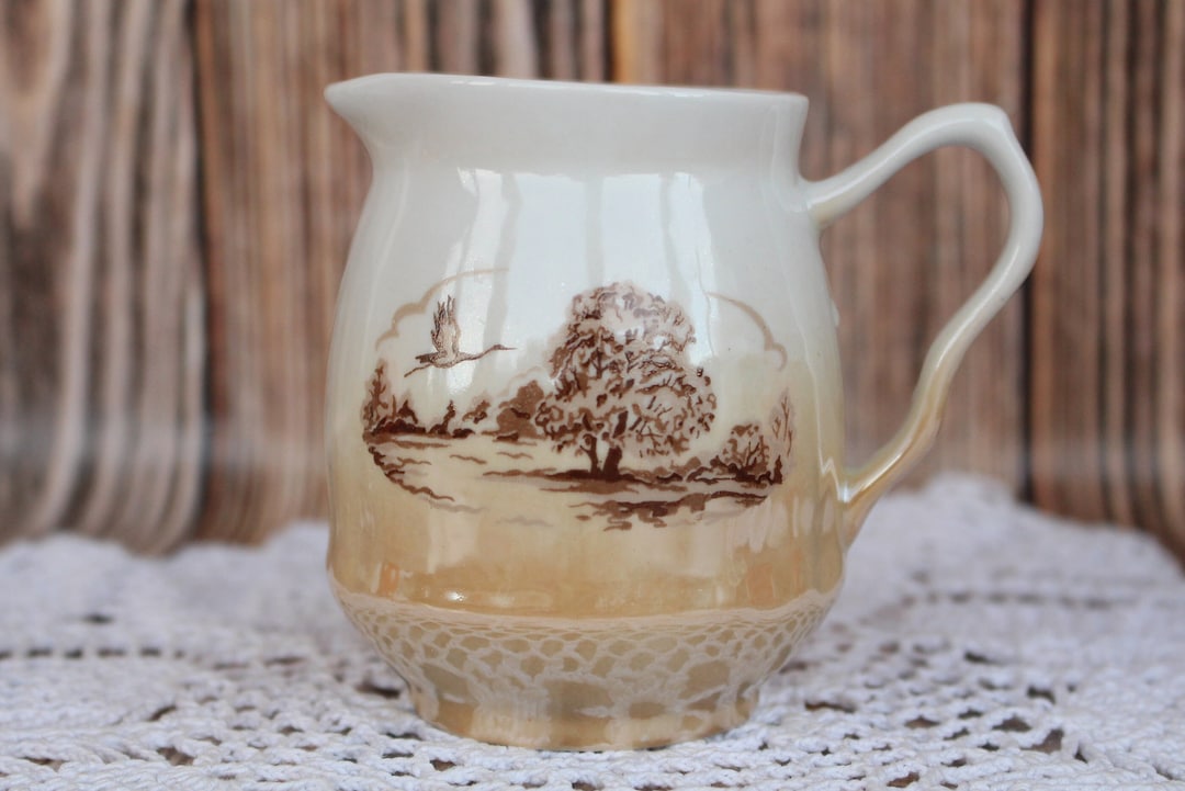 Vintage Milk Cream Jug Beige Retro Milk Jug Retro Tablewareware Vintage ...