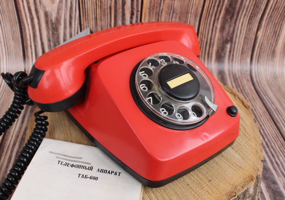 Vintage New Desk Phone Turning Old Phone Soviet Telephone Rare Round ...